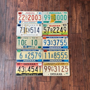 1988 Indiana License Plate - Etsy