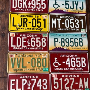 Arizona Choice of License Plate, Pick Your Plate, Arizona License ...