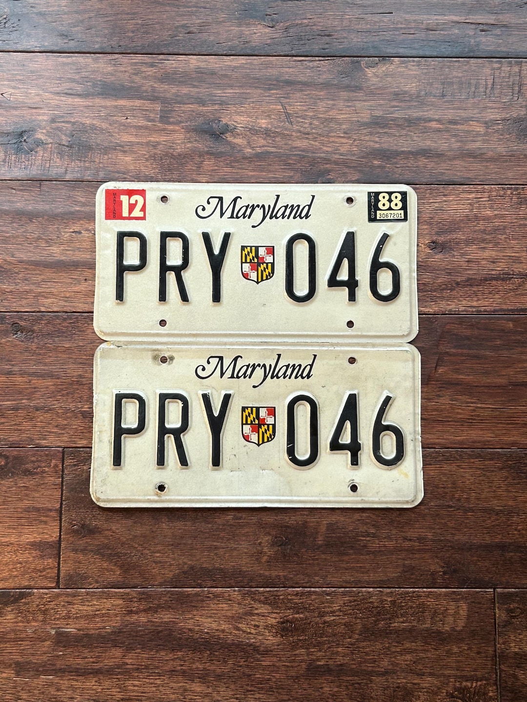 License Plate Maryland, Maryland License Plate Pair, Old Maryland ...