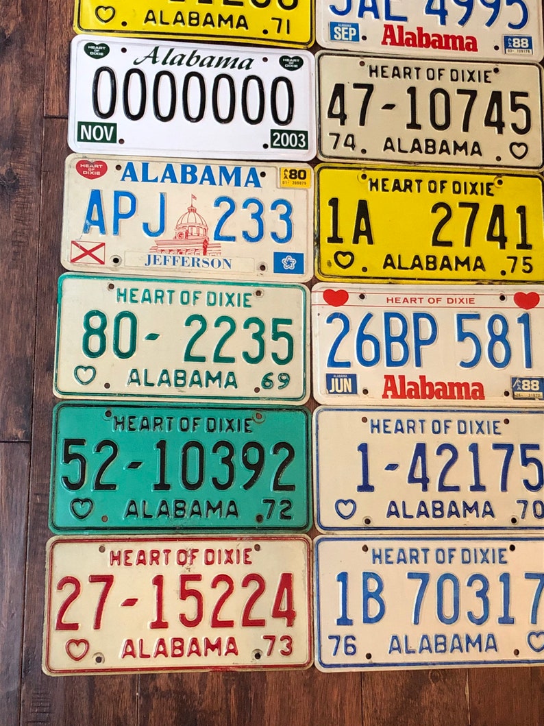Alabama License Plates Your Choice vintage Alabama License - Etsy