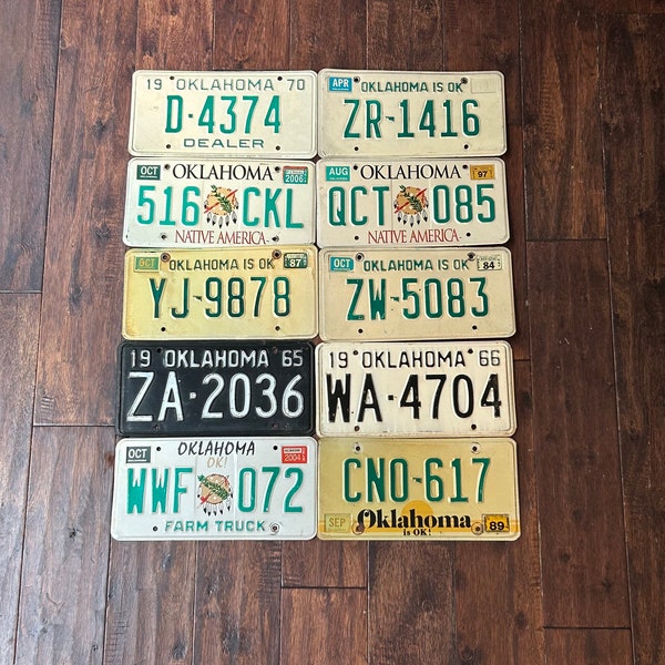 Oklahoma License Plates - Etsy