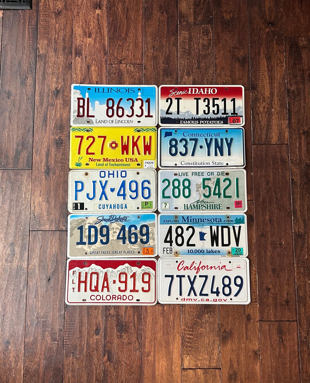 License Plates 10 Different States Collector Starter Pack , Lot of 10 ...