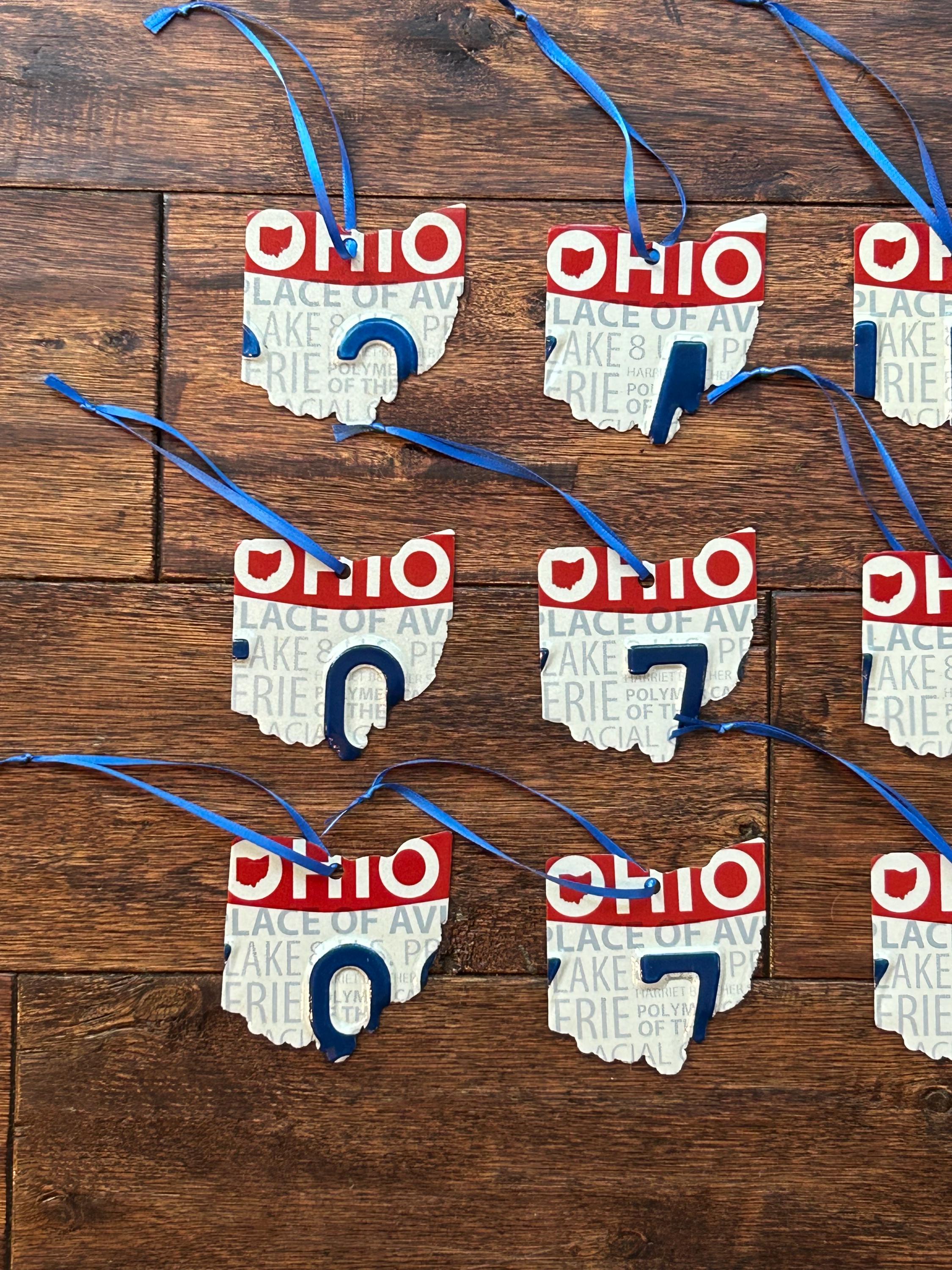 Ohio License Plate Ornament, Christmas Ornament, Ohio Shape License ...