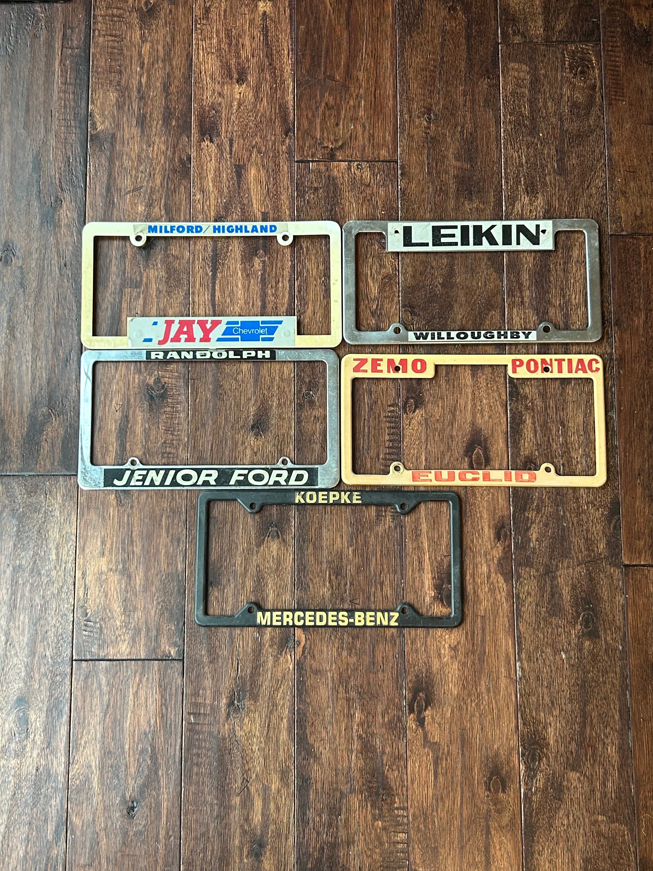 License Plate Dealership Frames, Lot of 5 Old Dealership Frames ...