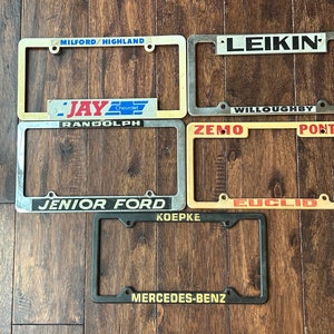 License Plate Dealership Frames, Lot of 5 Old Dealership Frames ...