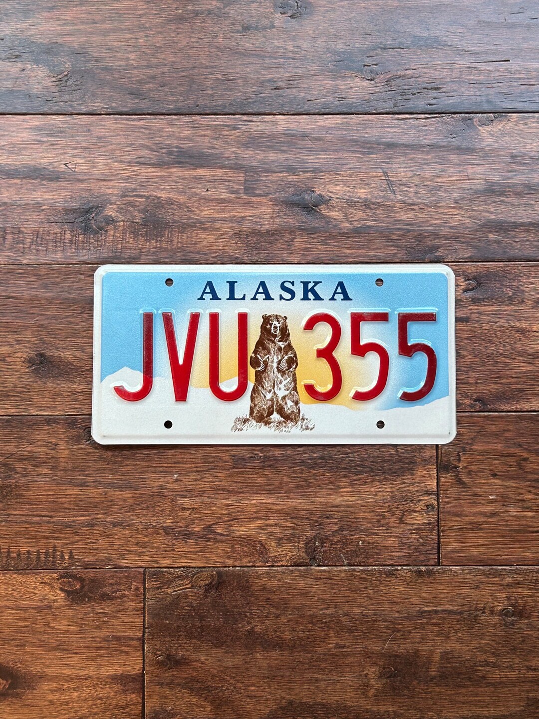 Alaska Bear License Plate, License Plate Alaska, Vintage Alaska Bear ...