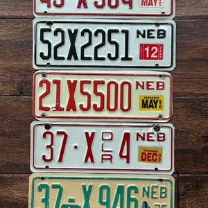 License Plates Trailer Your Choice, Nebraska License Plates, Old ...