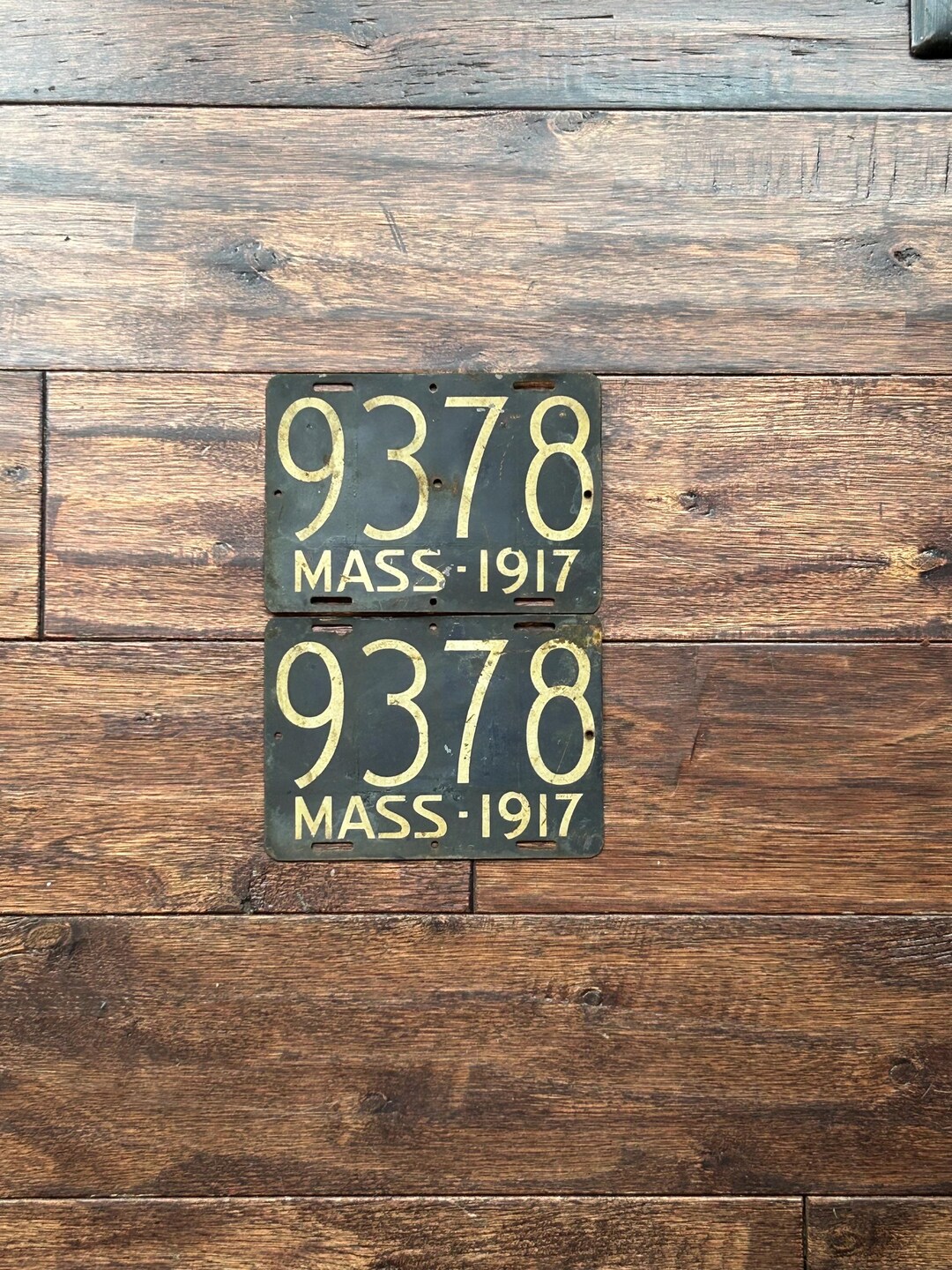 License Plate Motorcycle Massachusetts 1917 Pair, Old Motorcycle ...