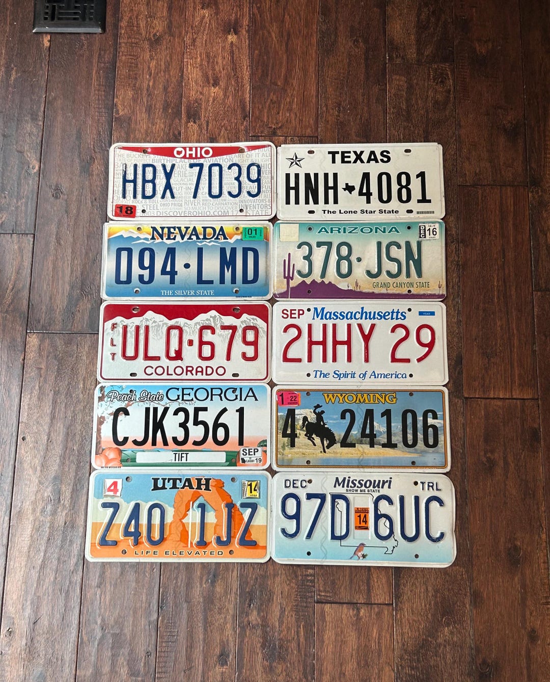 License Plates 10 Different States Collector Starter Pack , Lot of 10 ...