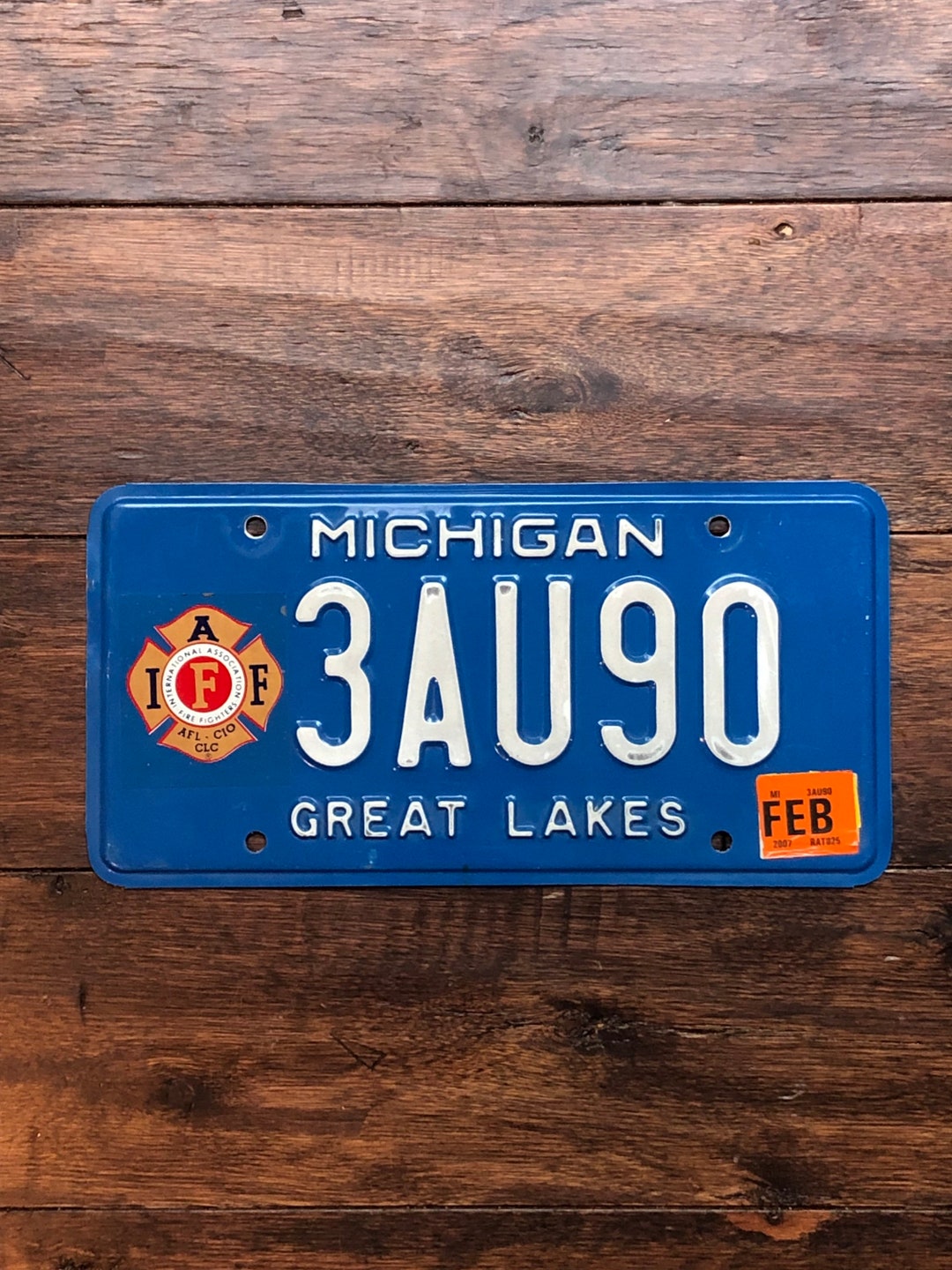License Plate Michigan Firefighter 2007, Firefighter License Plate ...