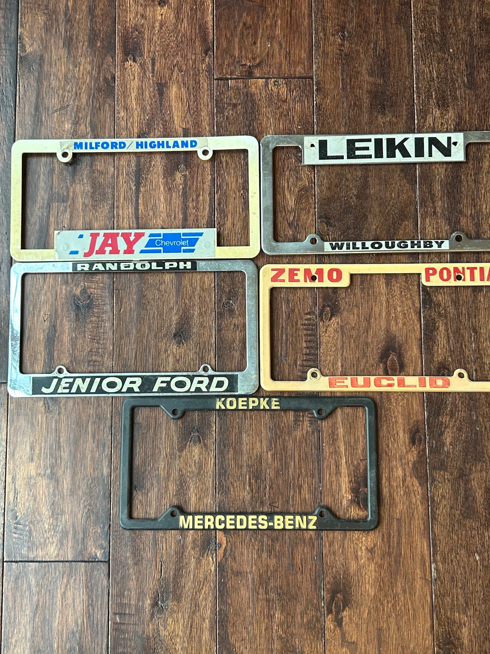License Plate Dealership Frames, Lot of 5 Old Dealership Frames ...