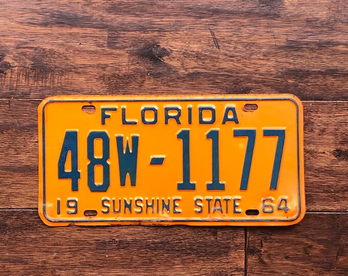 License Plate Florida 1964, Florida License Plate Clay County, Florida ...