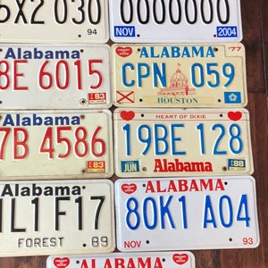 Alabama License Plates Your Choice, Vintage Alabama License Plates 1977 ...