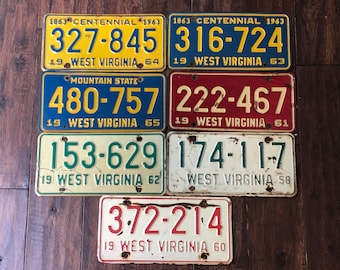 WV West Virginia Custom License Plate Custom Car Tag - Etsy