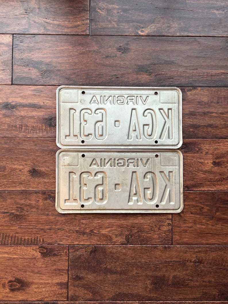 License Plate Virginia, 1979 License Plate Pair Virginia, Old Virginia ...