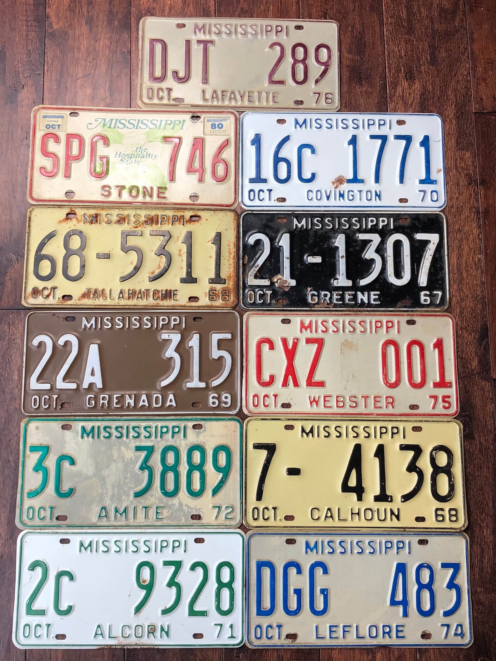 Mississippi License Plates Your Choice vintage Mississippi - Etsy