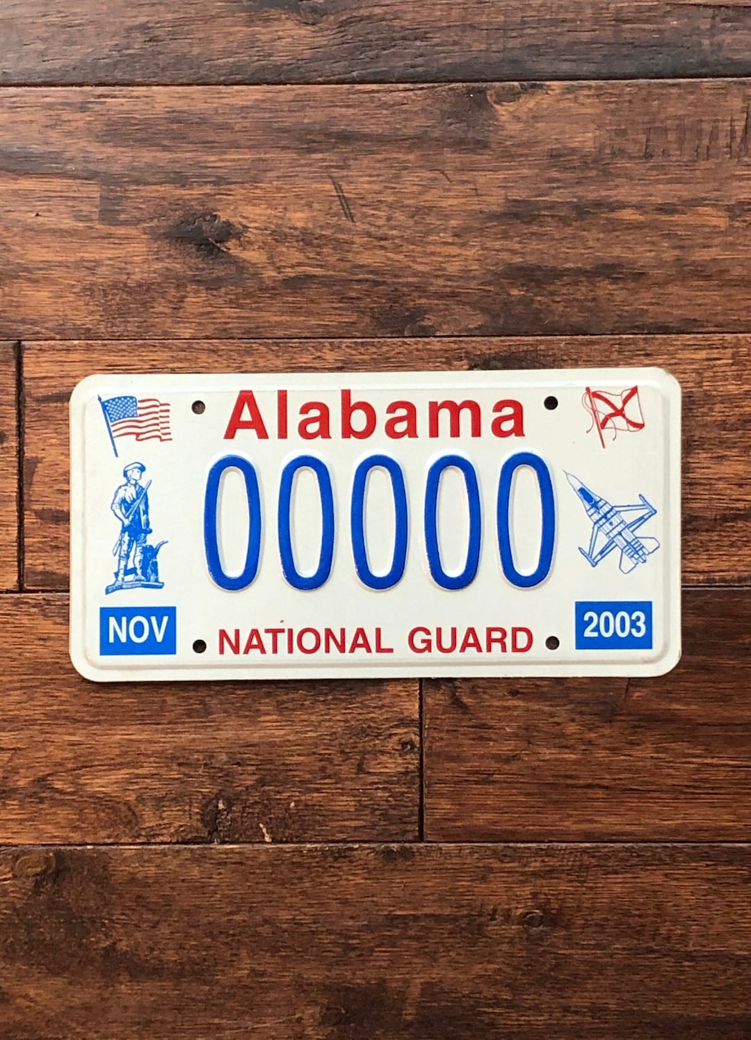 License Plate Alabama National Guard Sample 2003, Alabama National ...