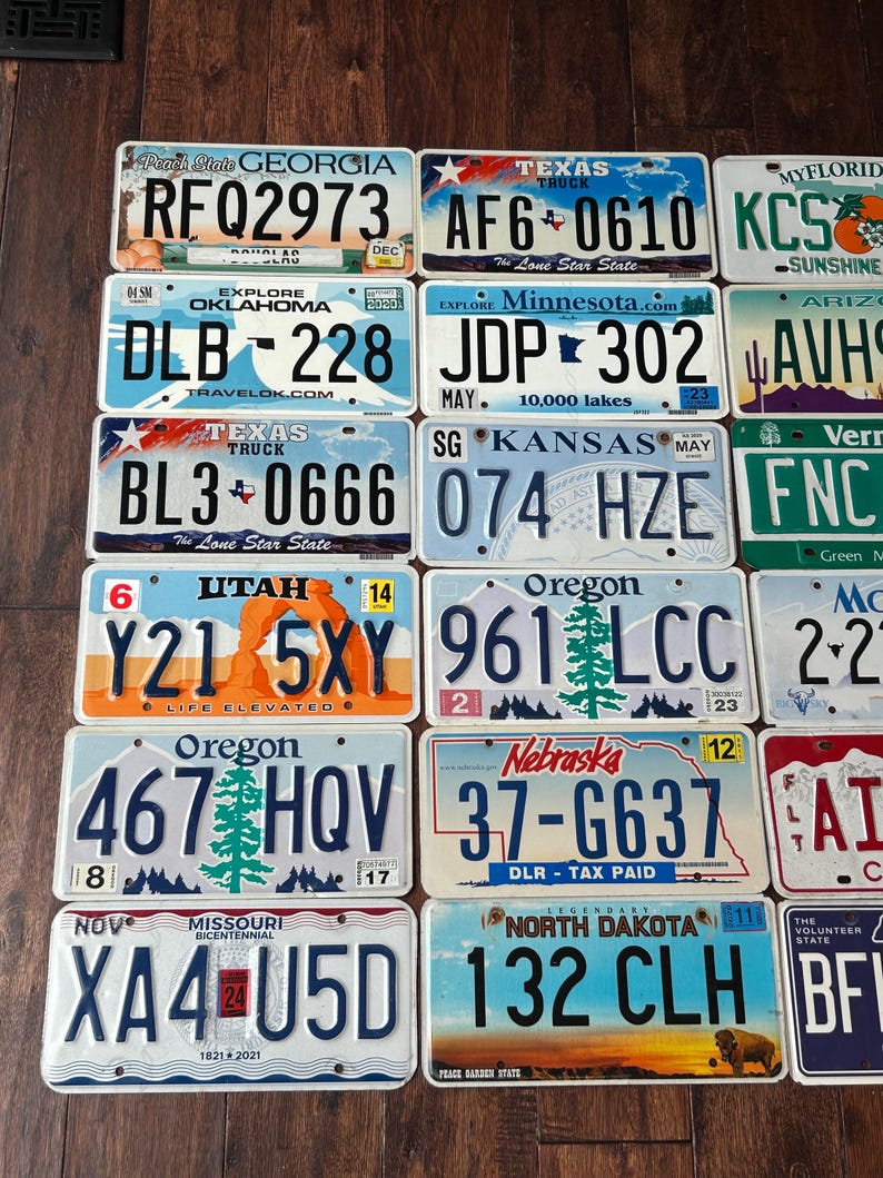 License Plate Choice Worn Out Craft Grade, All Authentic License Plates ...