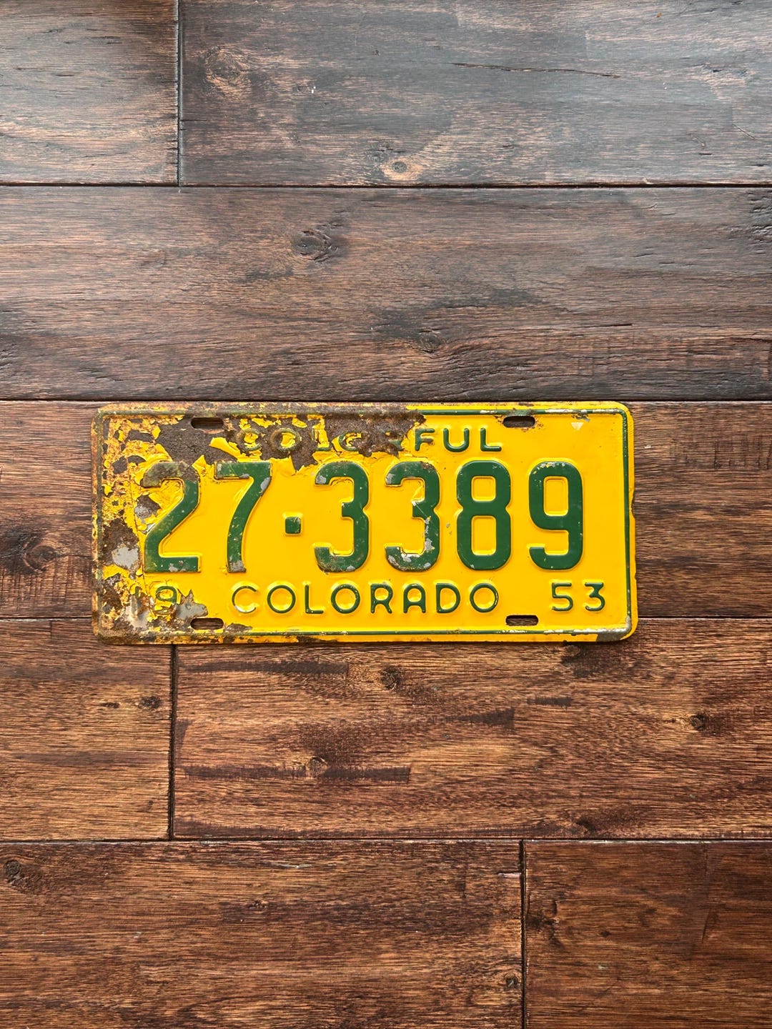 License Plate Colorado, Colorado License Plate 1953, Vintage Colorado ...