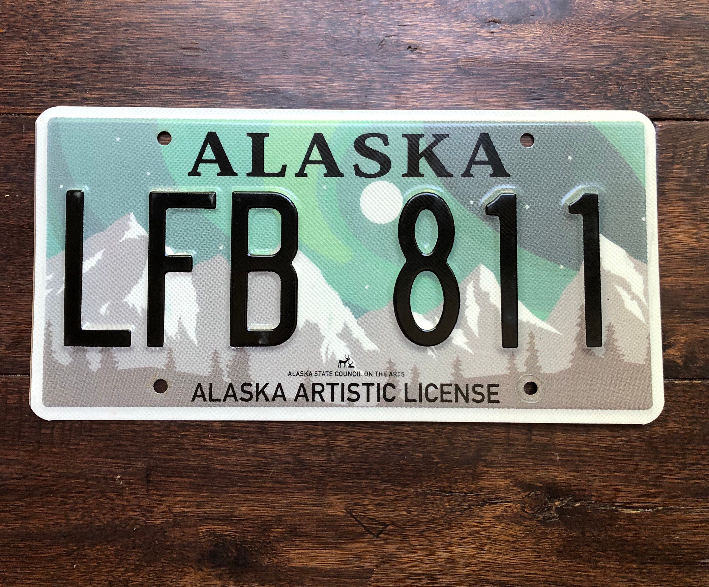 Alaska State License Plate