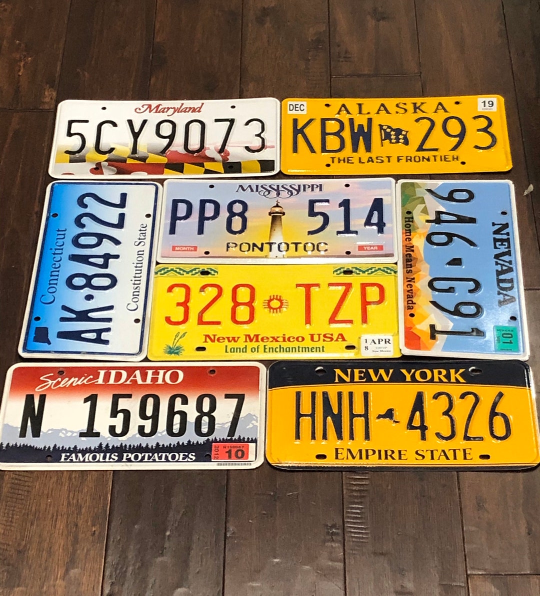 License Plate Pick Your State, All Authentic License Plates, Real ...