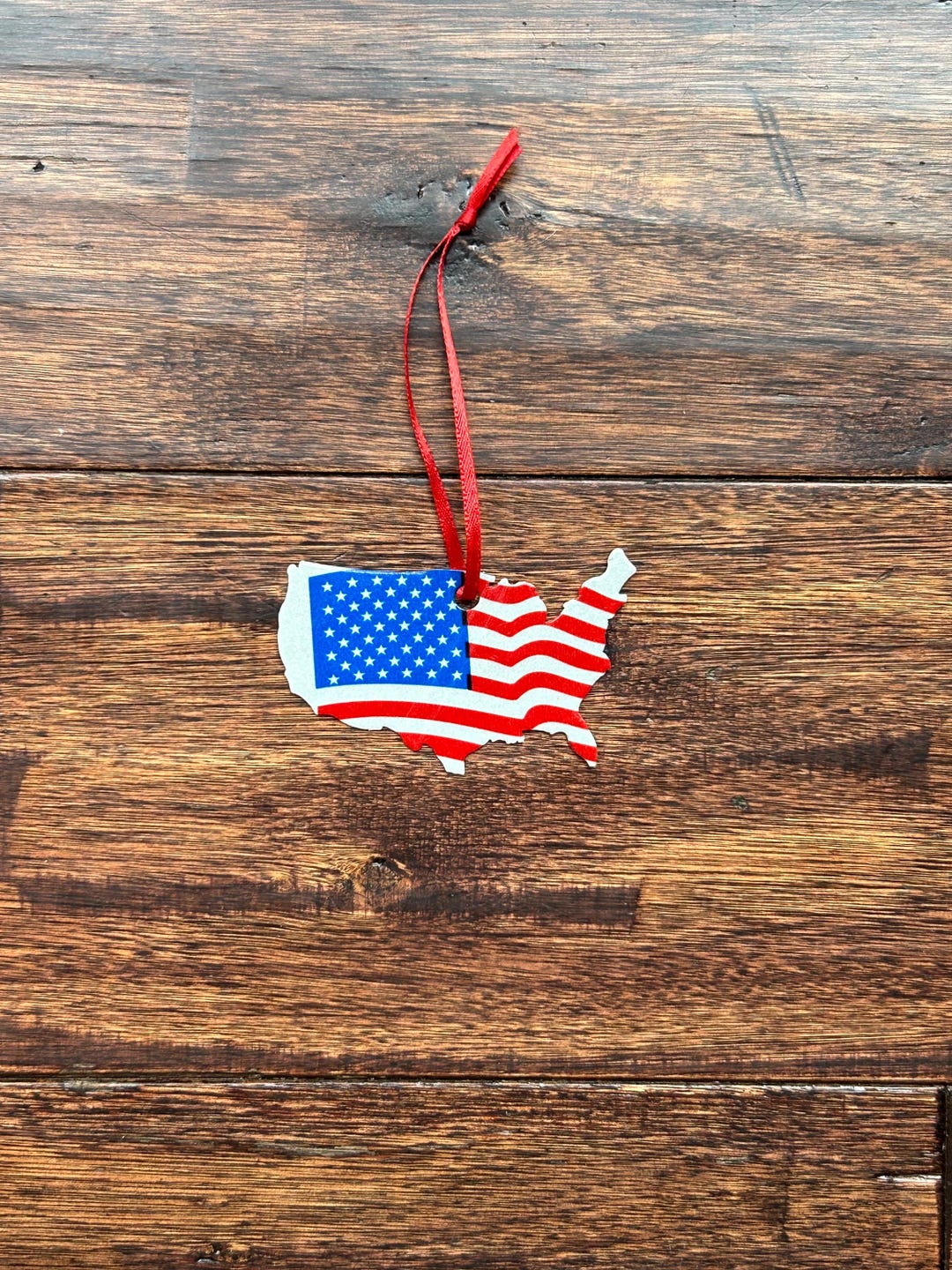 Christmas Ornament, License Plate Ornament, Flag Ornament, USA Ornament ...