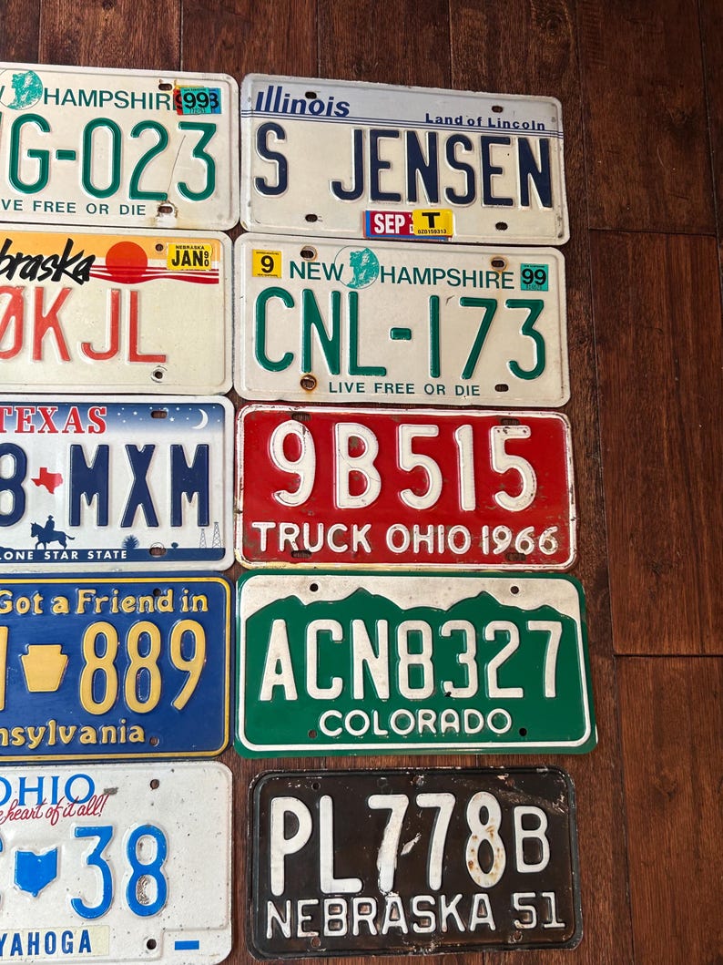 License Plate Choice, Vintage License Plates, All Authentic License ...