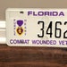 License Plate Florida Purple Heart Florida License Plate - Etsy