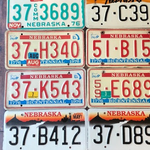 Nebraska License Plates Your Choice, Vintage Nebraska License Plates ...