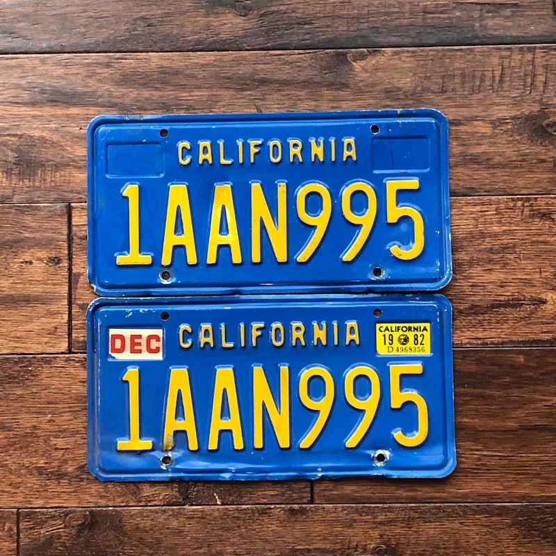 California License Plate - Etsy