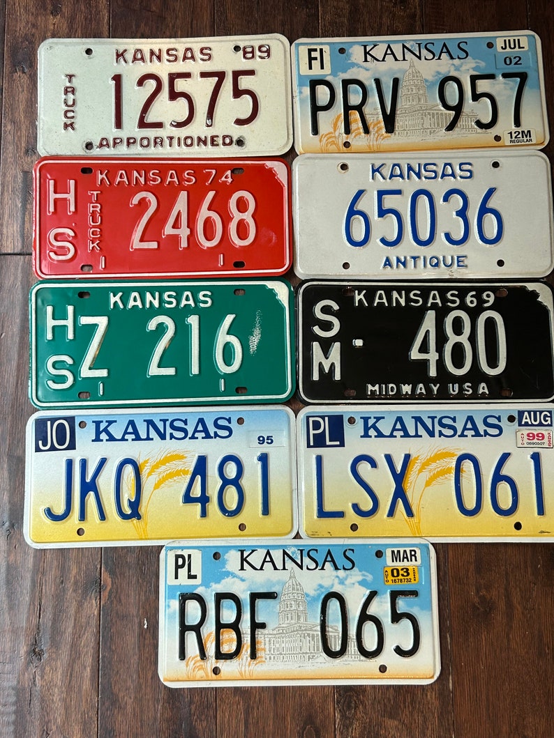 Kansas Choice of License Plate, Pick Your Plate, License Plates Kansas ...