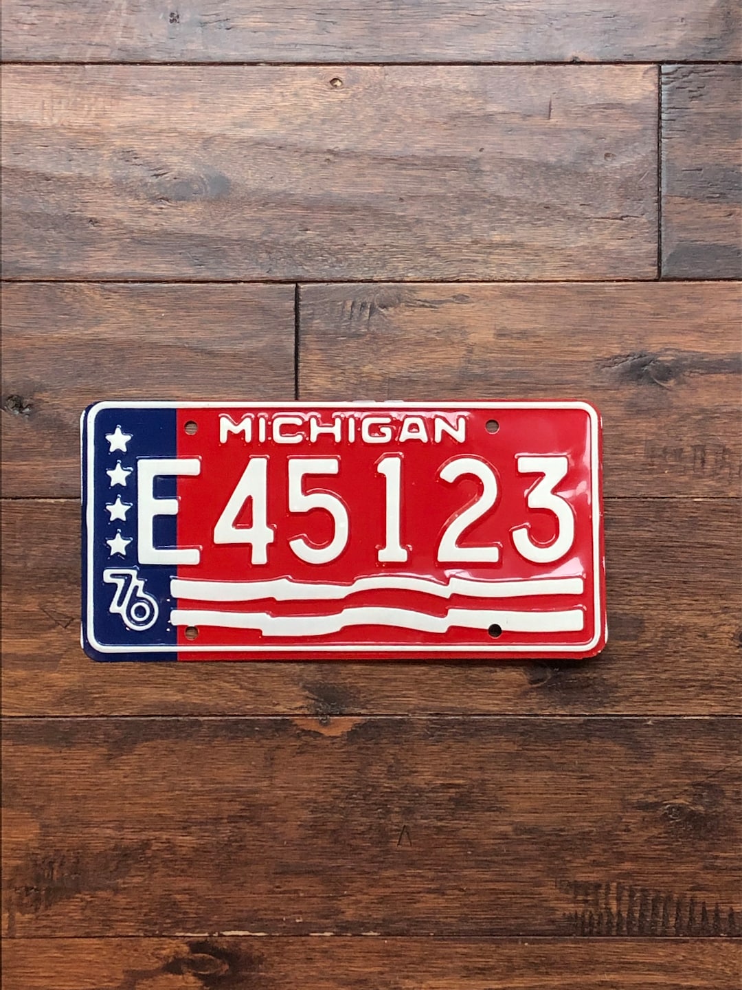 License Plate Michigan 1976 Bicentennial, 1976 Michigan License Plate ...