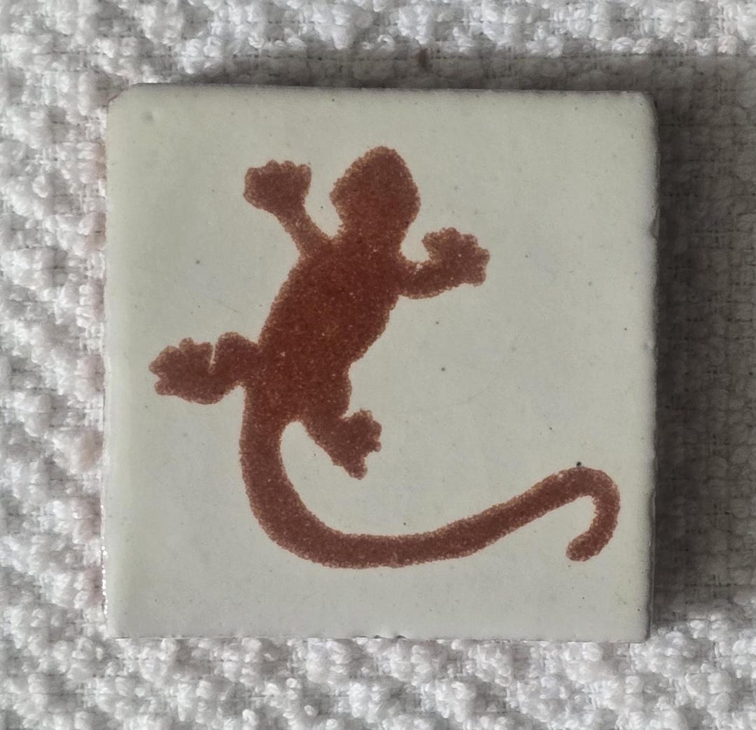 Glossy Terracotta Lizard Mexican Talavera Ceramic Tiles 2x2 - Etsy