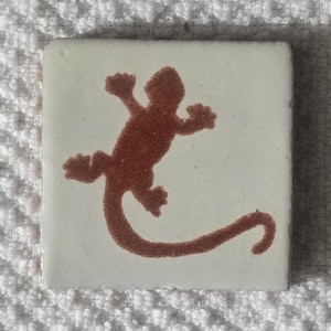 Glossy Terracotta Lizard Mexican Talavera Ceramic Tiles 2x2 - Etsy