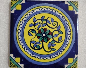 Glossy blue Angel Fish Mexican Talavera Ceramic - Etsy