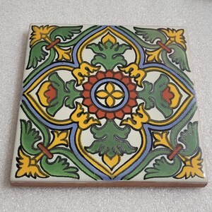 Glossy "green Yellow Rose" Mexican Talavera Ceramic Tiles 4.25x4.25 - Etsy
