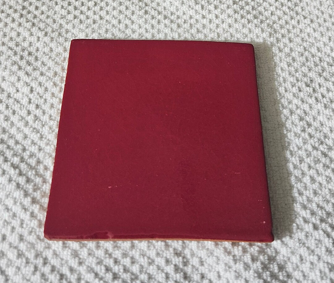 Glossy Solid Ruby Red Mexican Talavera Ceramic Tile 4.25x4.25 - Etsy