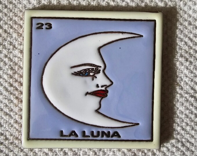 Glossy Raised Texture LA LUNA Tile Mexican Talavera Ceramic 4.25x4.25 ...