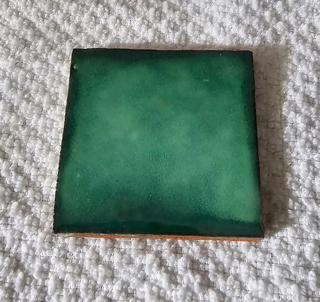 Glossy "washed Green #2" Mexican Talavera Ceramic Tiles 2x2 - Etsy