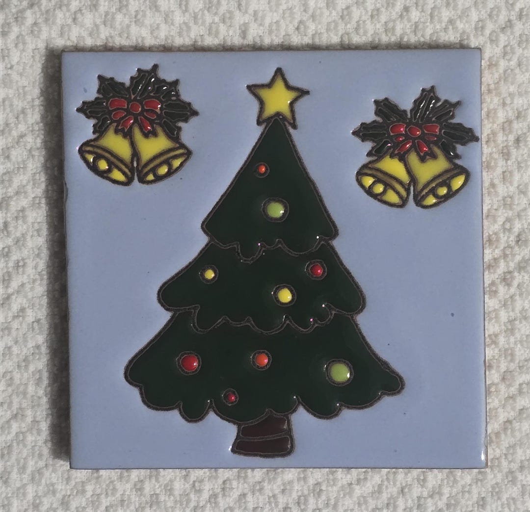 Glossy High Relief Christmas Tree Mexican Talavera Ceramic Tiles 4.25x4 ...