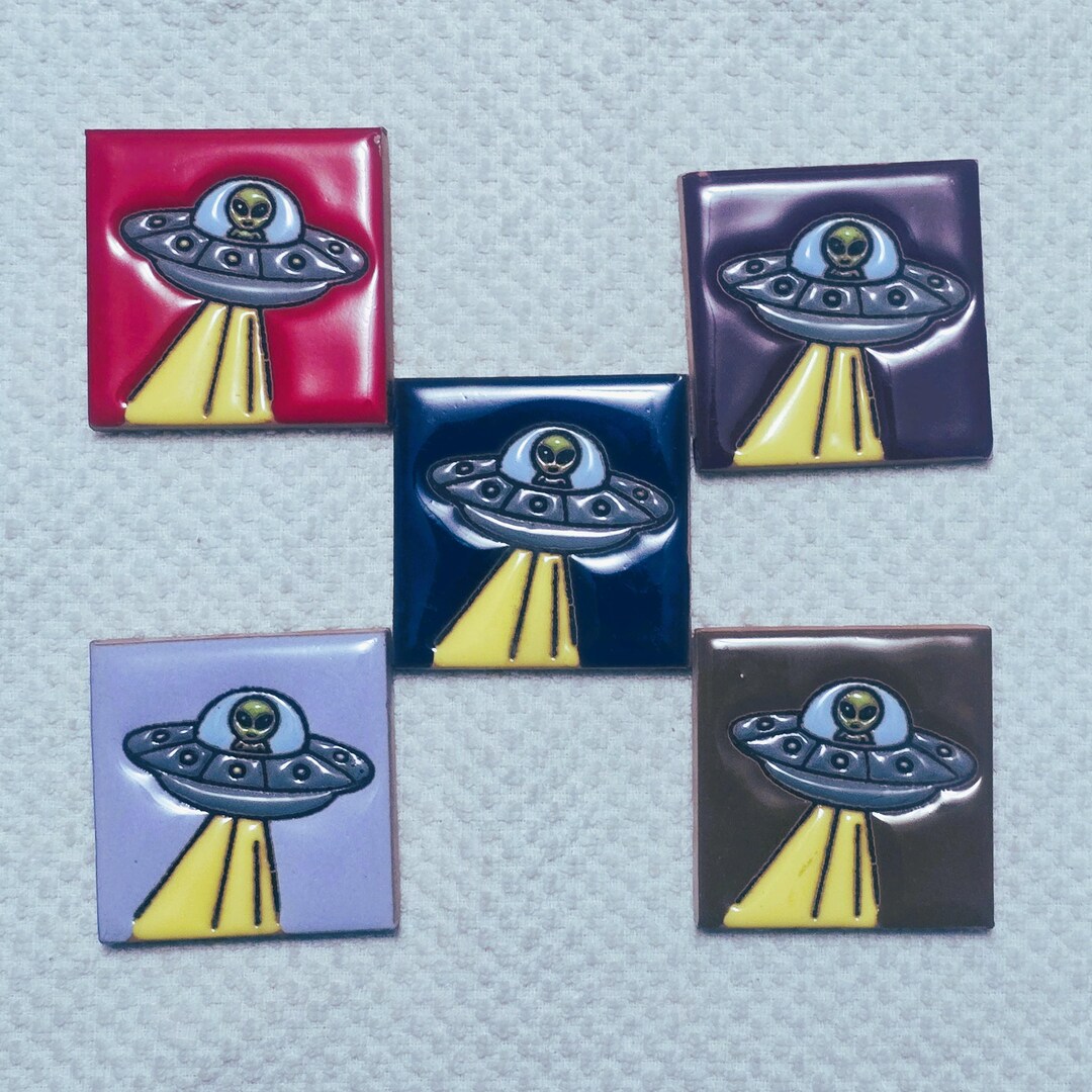 Glossy Beam Me up Alien Mexican Talavera Ceramic Tiles 2x2 (sold ...
