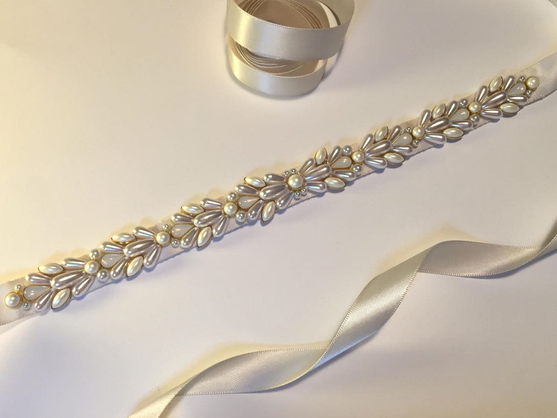 Pearl and Ivory Crystal Embellished Vintage Inspired Jeweled - Etsy