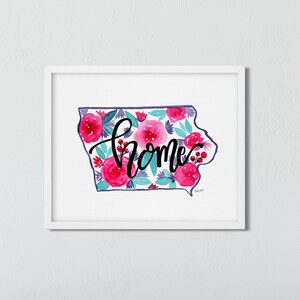 Iowa Home Sign Iowa State Outline State Outline Sign Iowa | Etsy