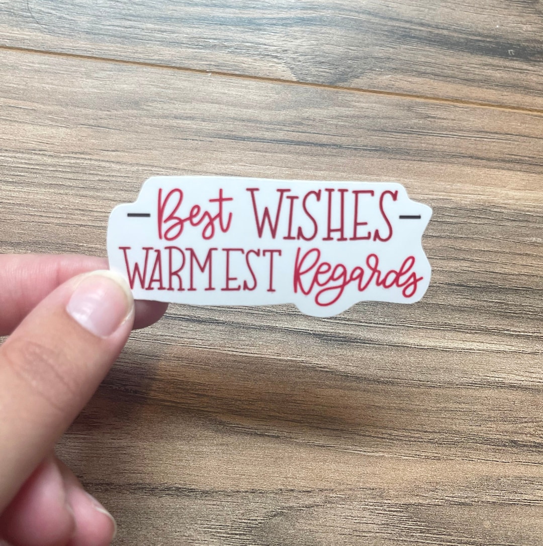 Best Wishes Warmest Regards Sticker, Gift - Etsy