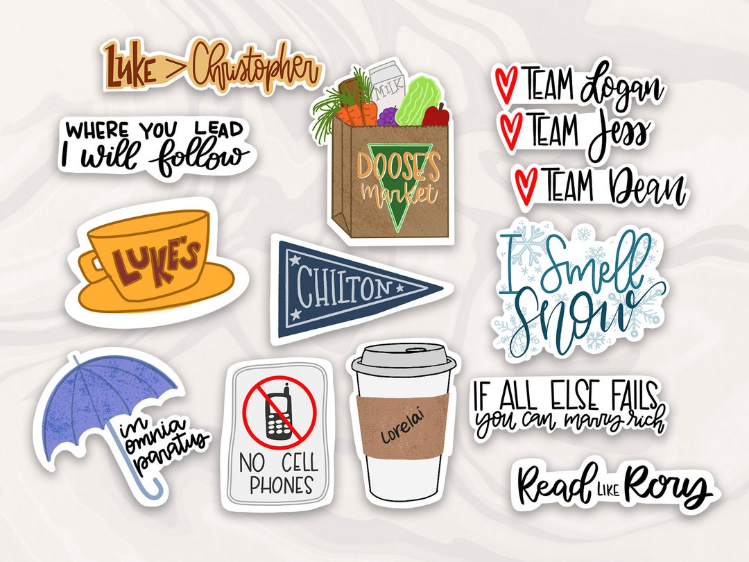 Gilmore Girls Sticker Bundle, Set of 14, Gilmore Girls TV Show Stickers ...