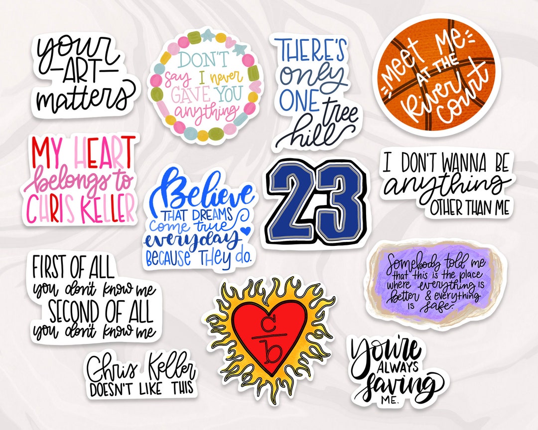 Tree Hill Sticker Set, Set of 13 OTH Stickers - Etsy