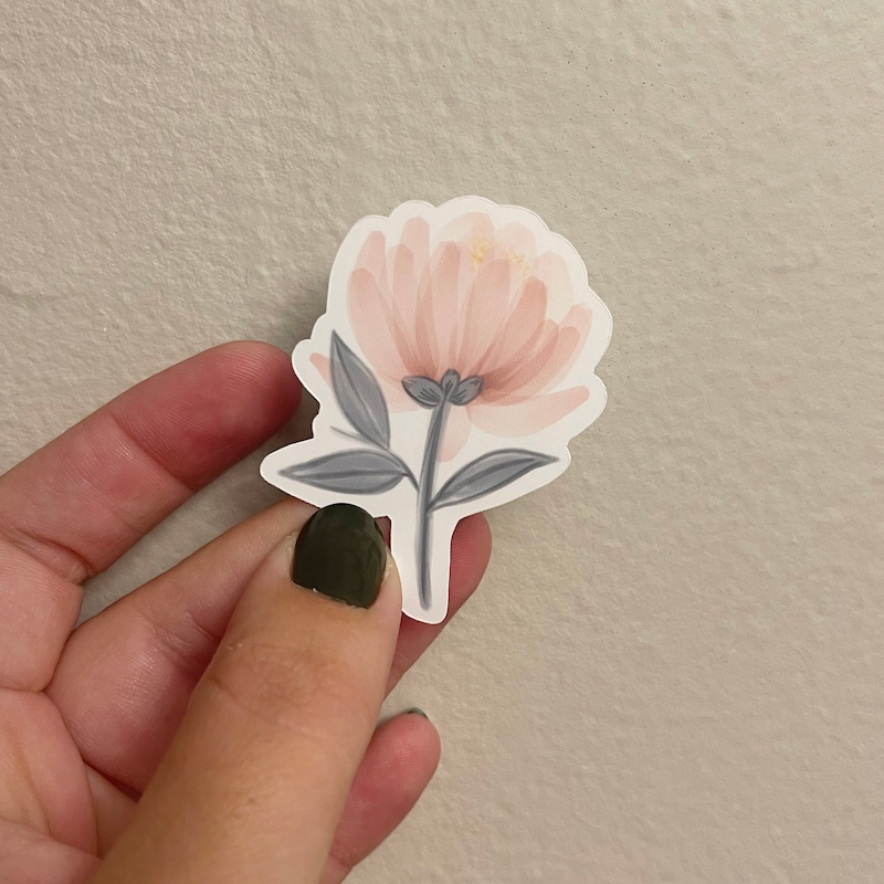 Peony Sticker - Etsy