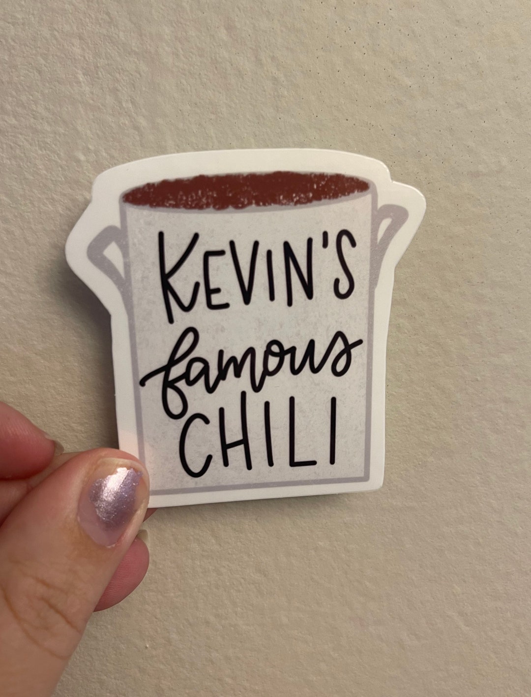 Kevin’s Chili Sticker, Vinyl TV Show Sticker, Office TV Show Gift, Gift ...