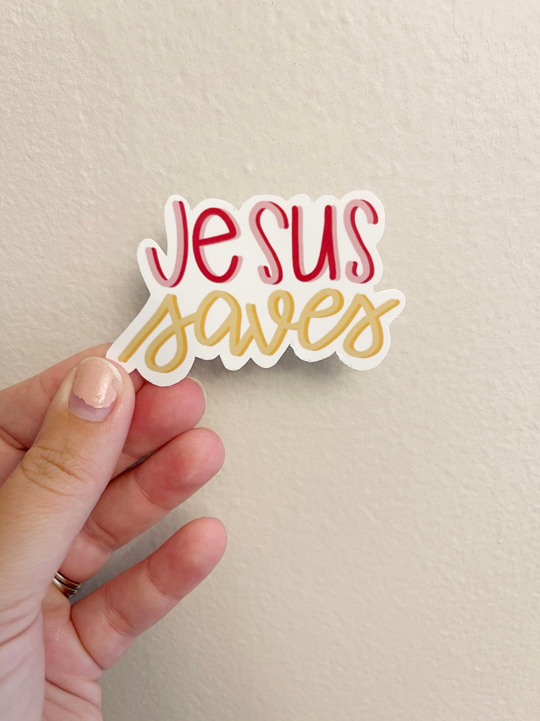 Jesus Saves Sticker, Vinyl Sticker Decal, Jesus Sticker, Gift - Etsy