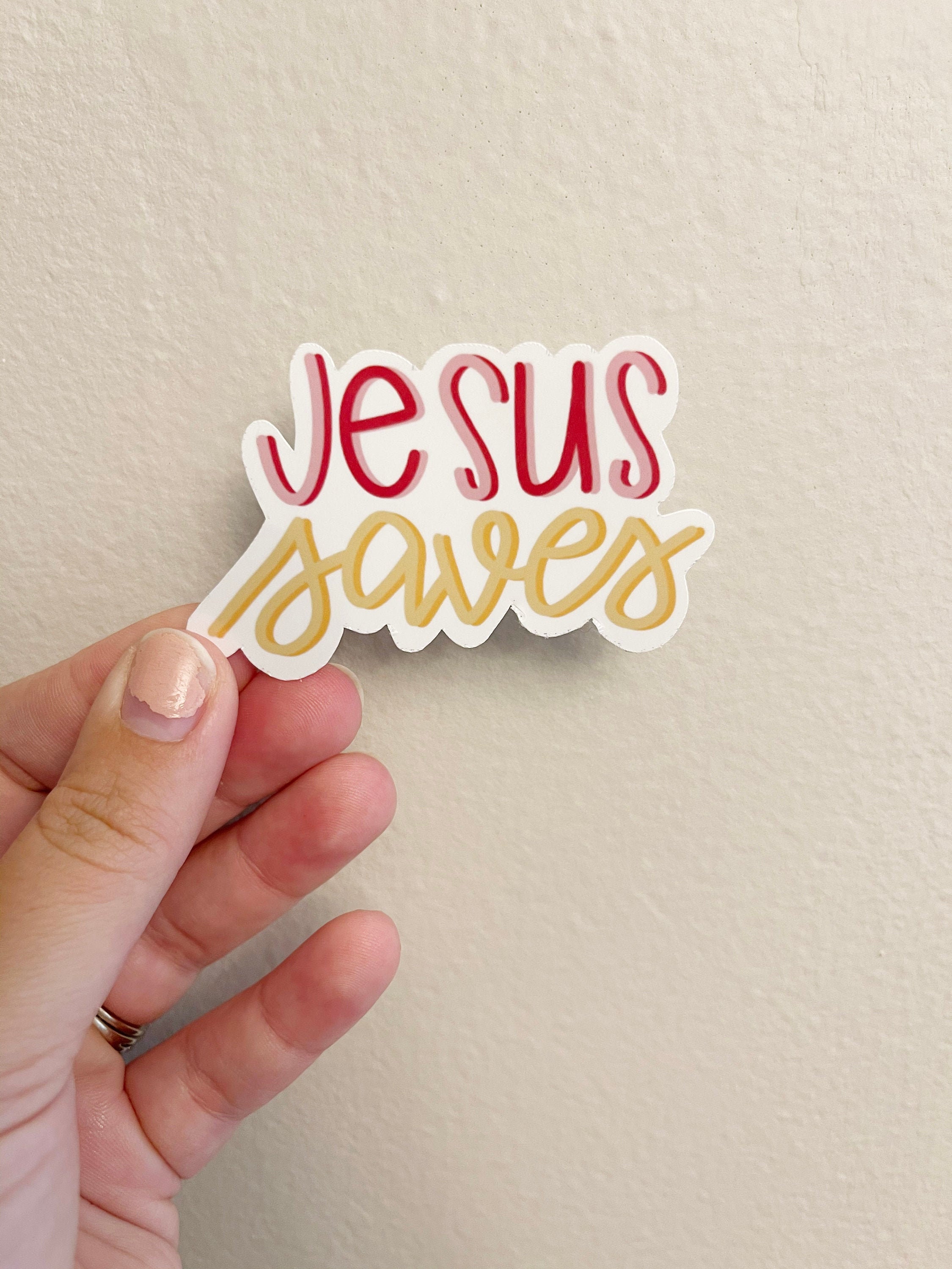 Jesus Saves Sticker Vinyl Sticker Decal Jesus Sticker | Etsy